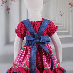 Watermelon Dress, Girls Western Dress, Country, Pageant, Denim Wear ...
