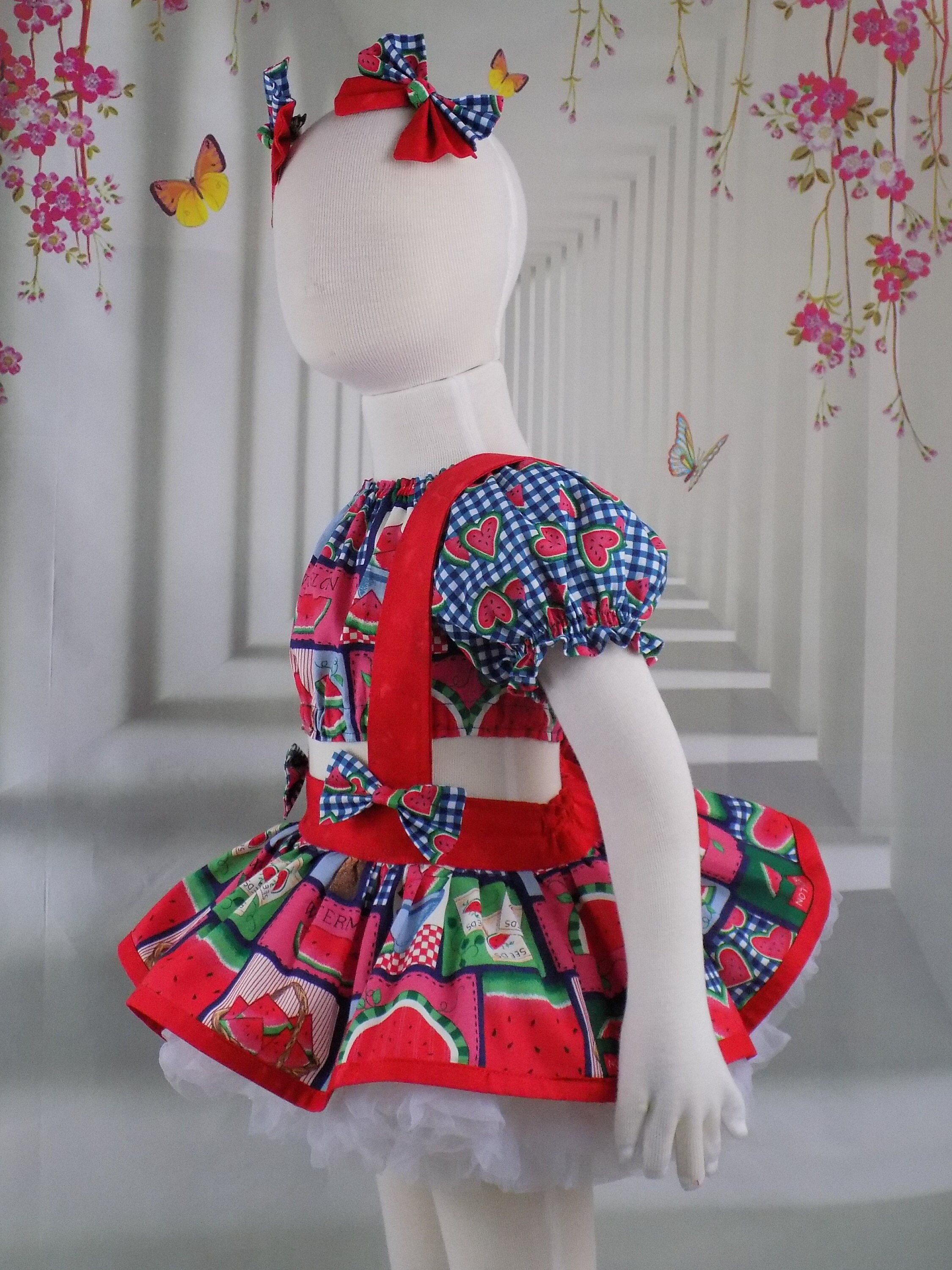 Girls Watermelon Outfit, Watermelon Pageant, Birthday Party, Watermelon ...
