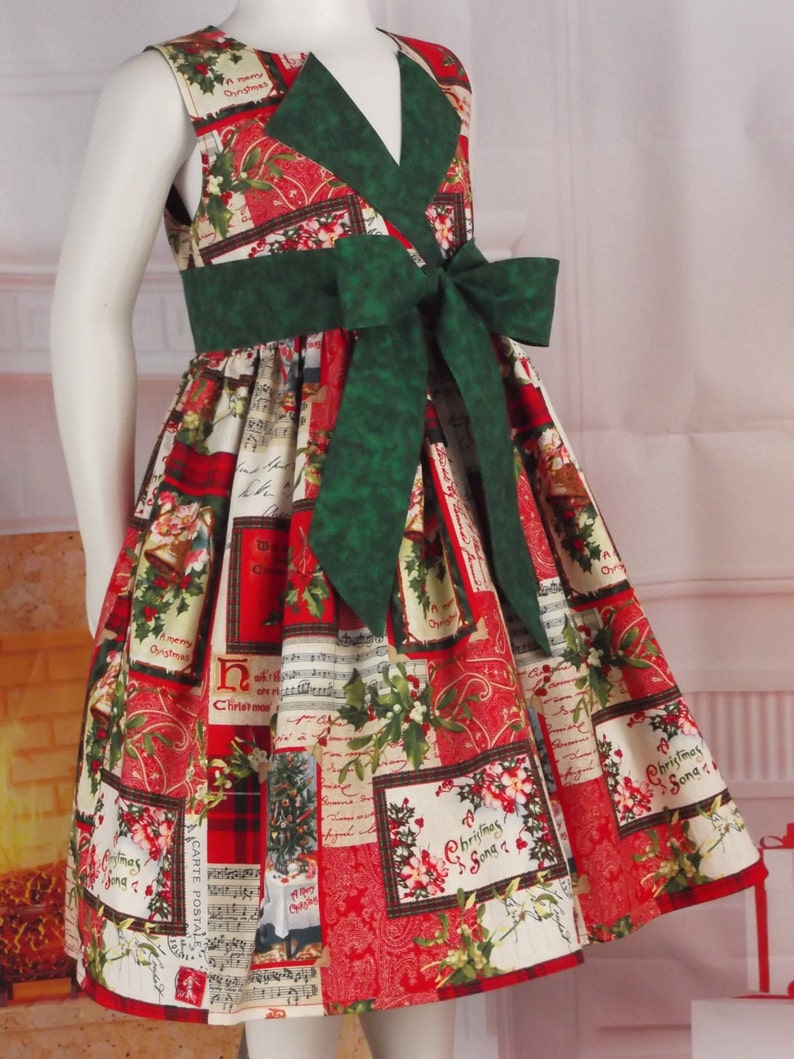 Girl, Christmas Dress, Toddler, Holiday Dress, Tween, Santa, Red, Green ...