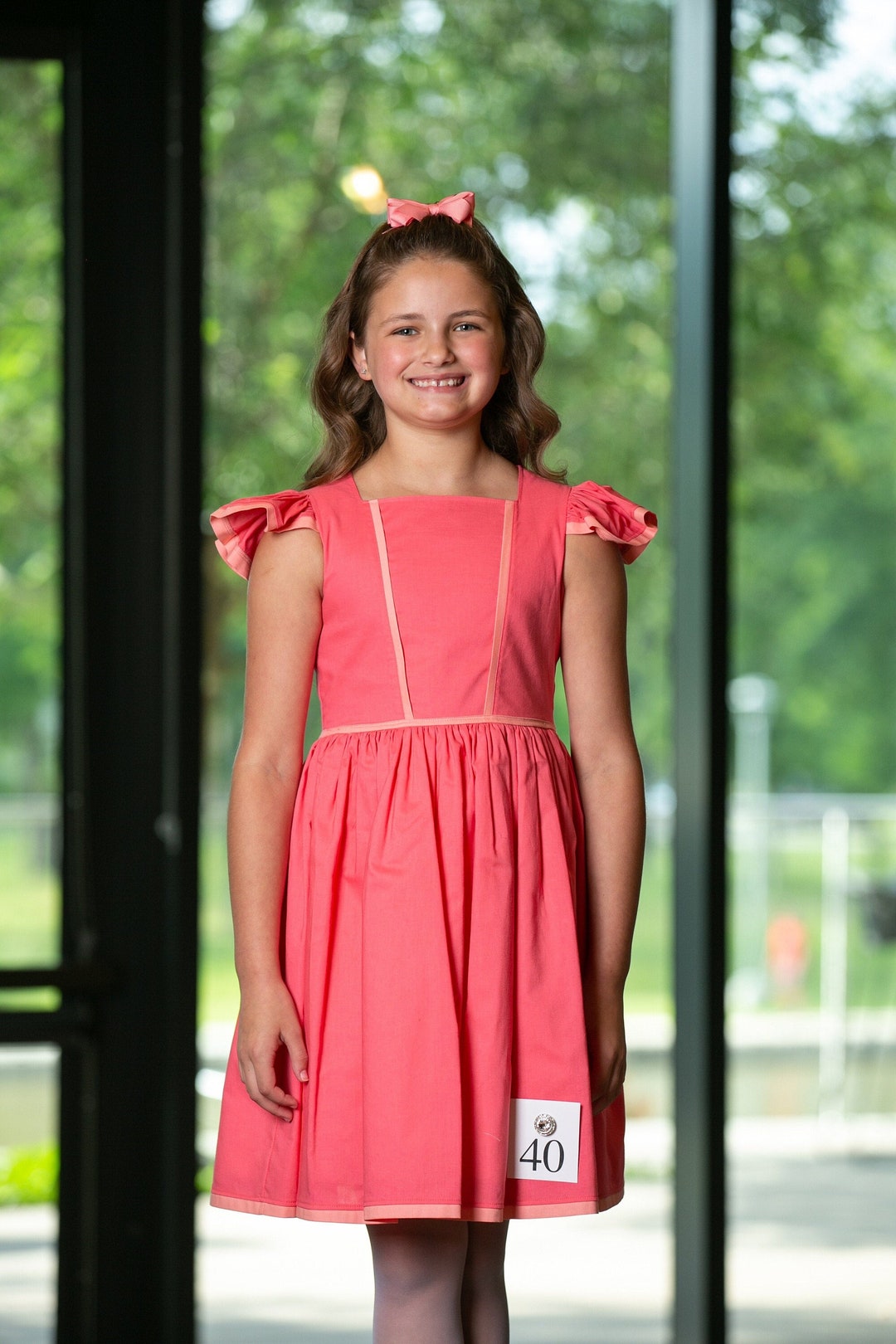 Interview Dress for Pageant, Girls Solid Color Cotton or Poly Cotton ...