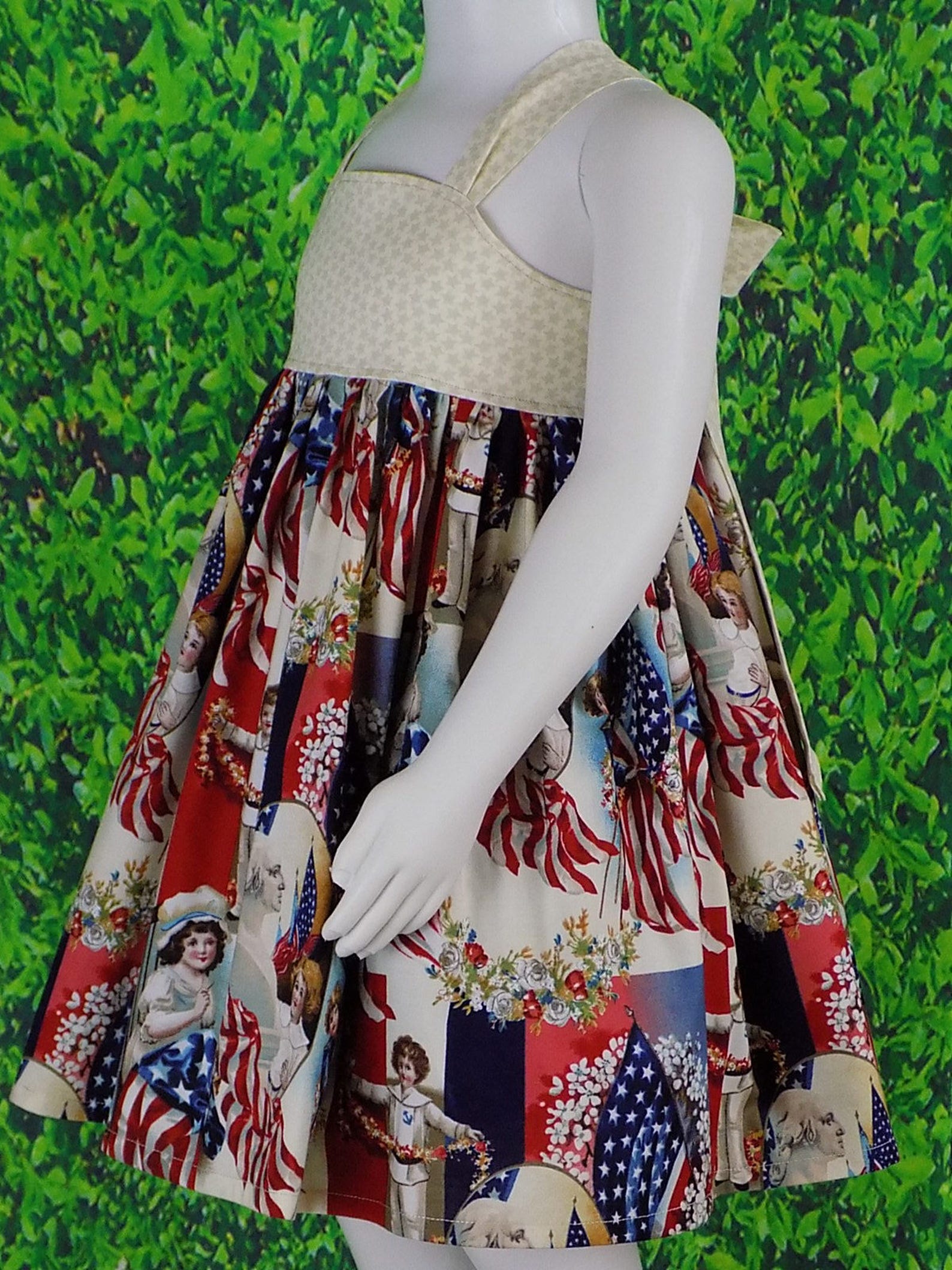 Girls Patriotic Dress Flags Stars 4th July Dress Red - Etsy