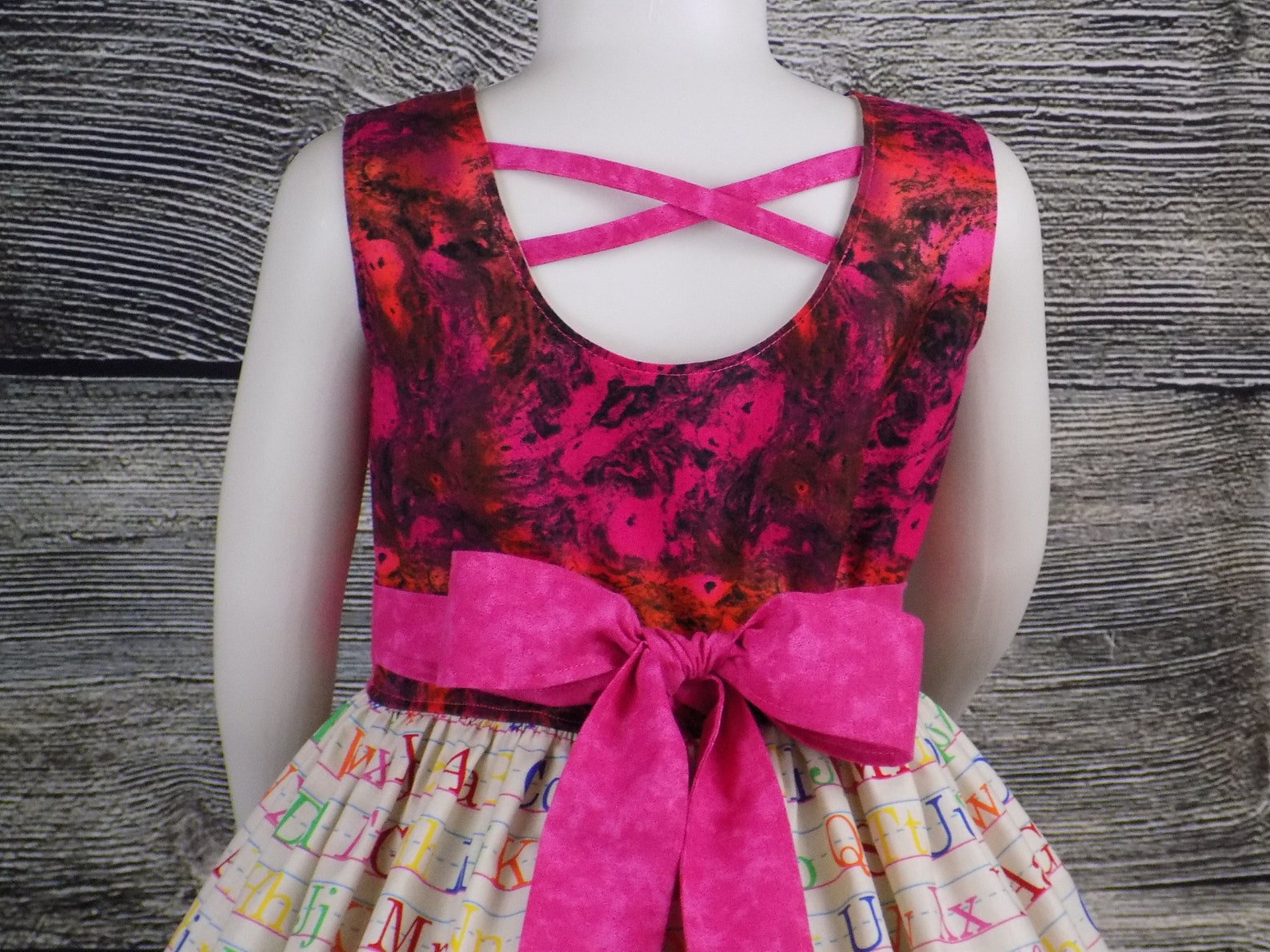 Girls ABC School Dress Outfit Back to School Alphabet - Etsy