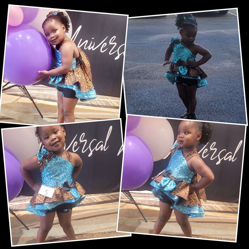 Jungle Pageant Wear Leopard Outfit Cheetah, Turquoise, Birthday Party ...
