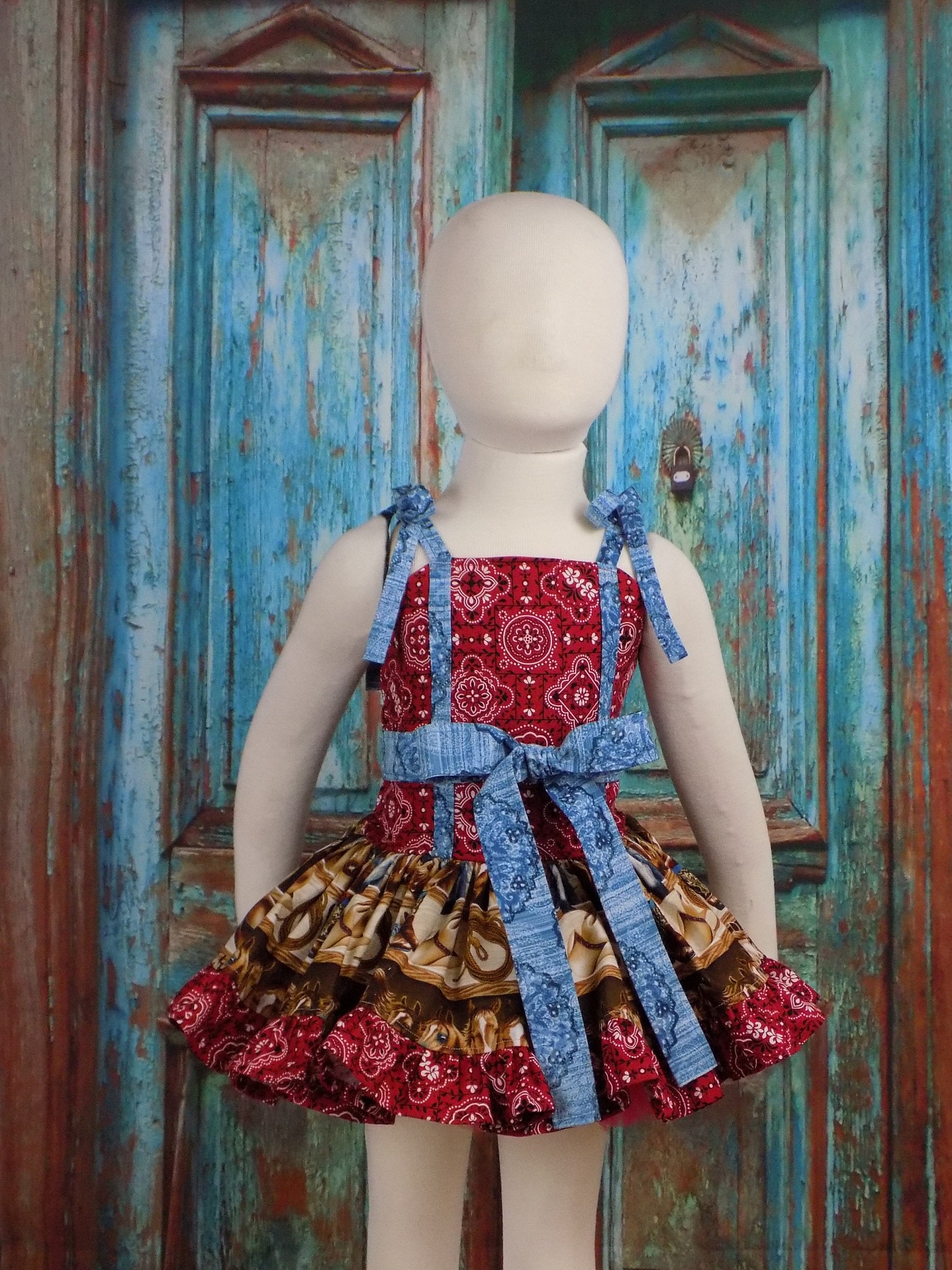 Girls Horse Dress Western Wear Cowboy Cowgirl Rodeo | Etsy