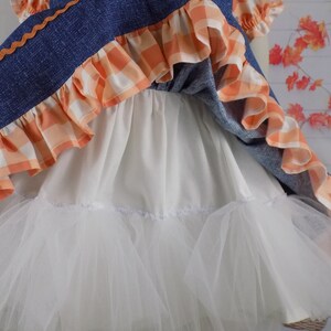 Orange Denim Pageant Wear, Fall Western Dress, Yam Festival, Halloween ...