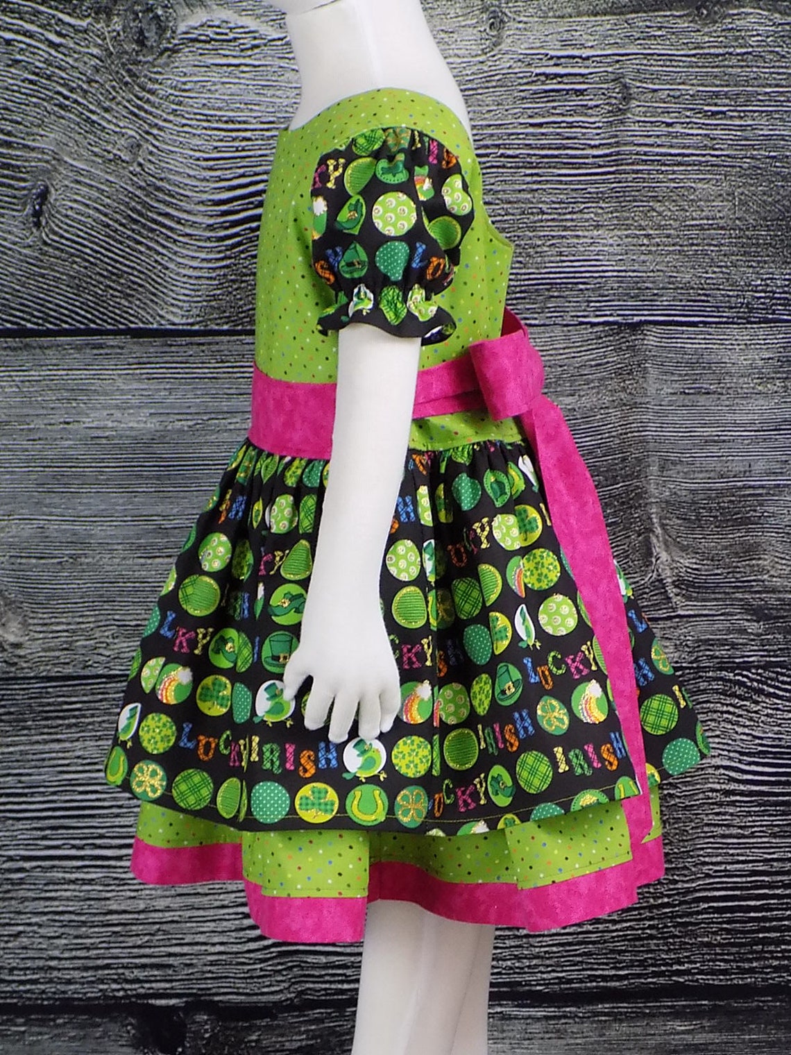 Lucky Irish Dress, Shamrock Dress, Girls, St Patricks Day Dress ...