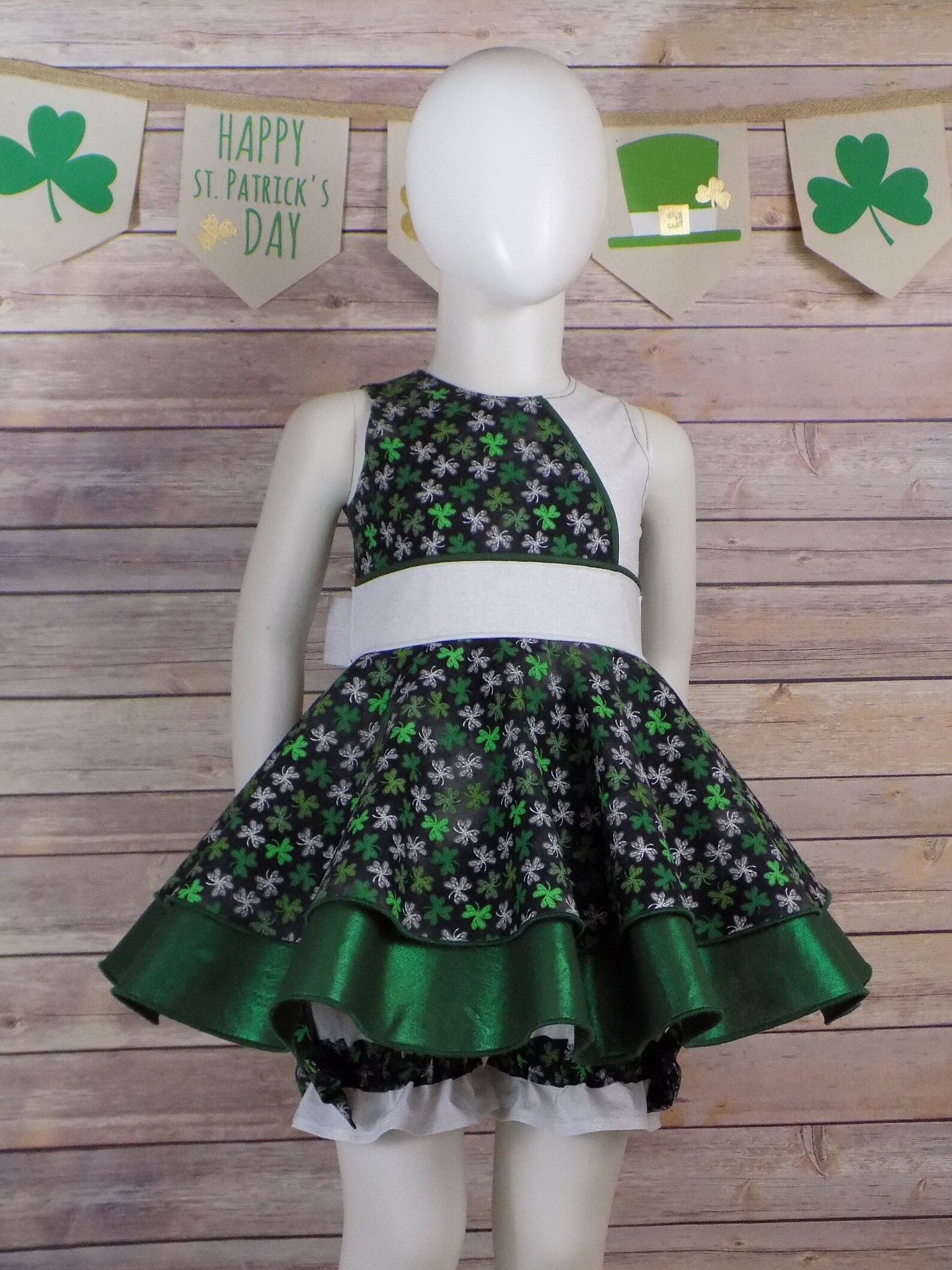Shamrock Outift, Pageant, Girls Shamrock Dress, St Patricks Day Dress ...