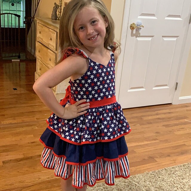 Patriotic Pageant Wear Girls Western Outfit Patriotic | Etsy