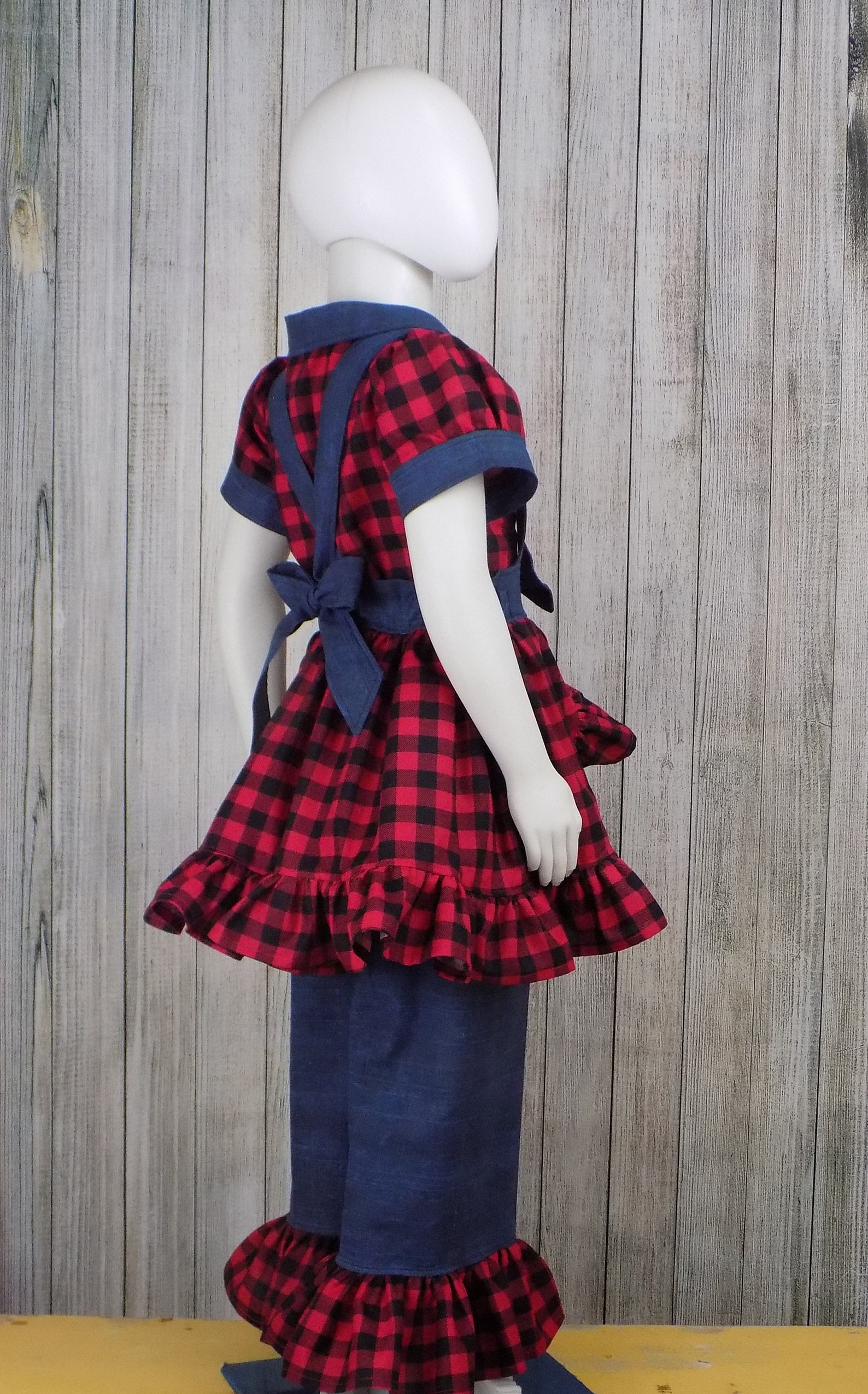 Girls Lumberjack Outfit Pageant OOC Denim Wear Lumberjack | Etsy