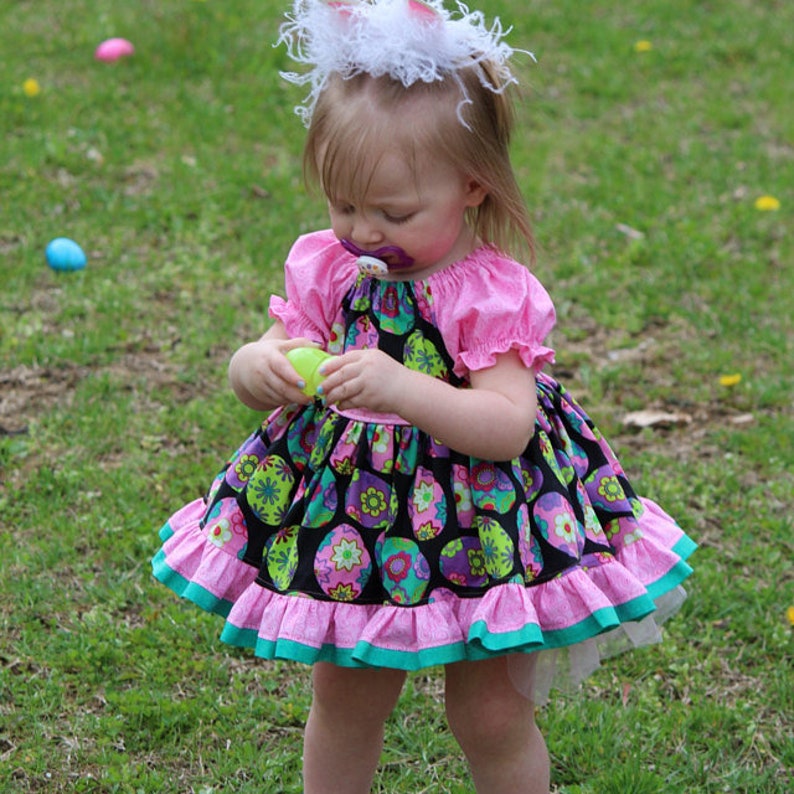 Baby Easter Dress Girls Eggs Bunny Spring Infant | Etsy