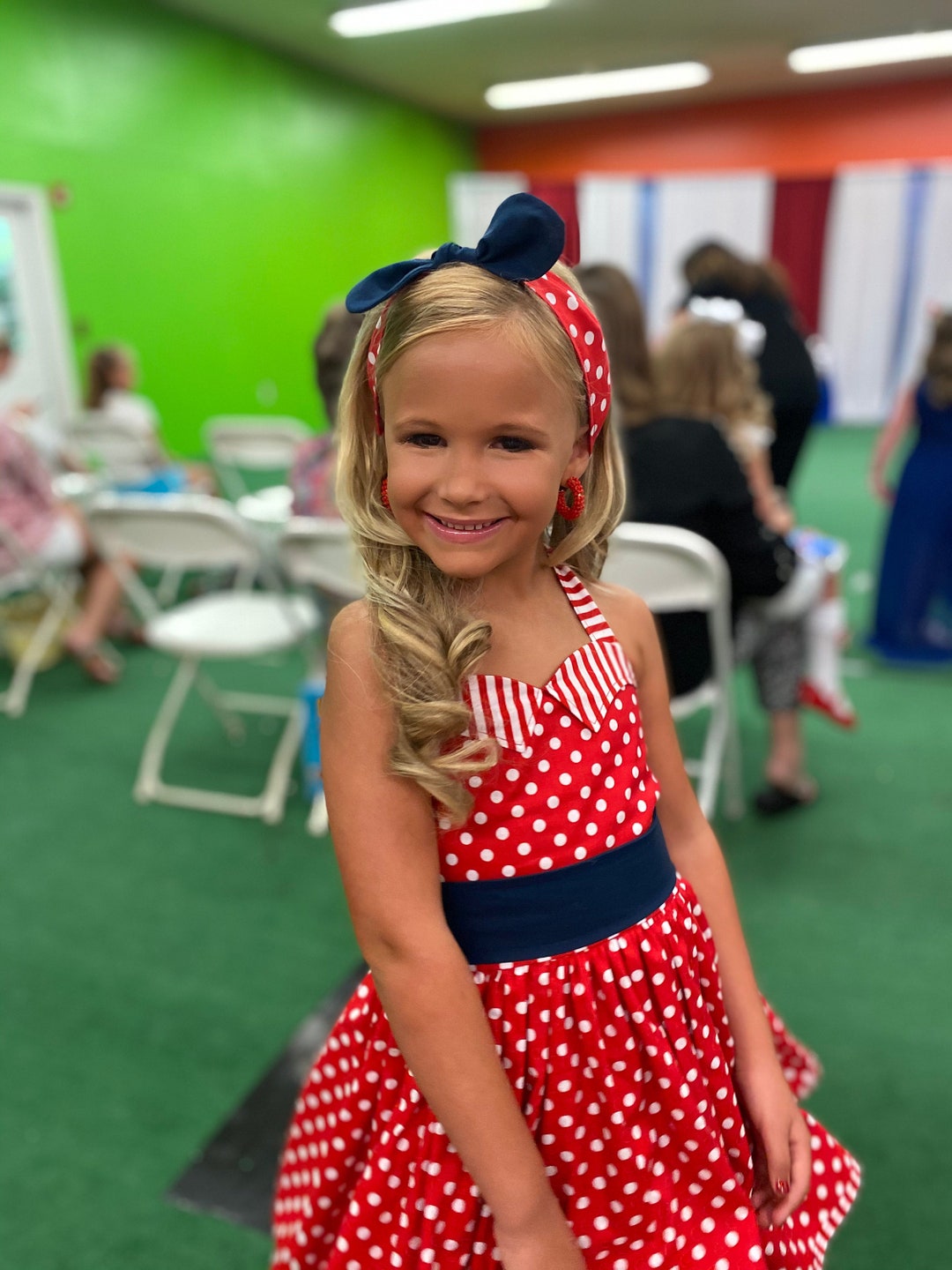 50s Dress, 50s Outfit, Red, Pageant Wear, Patriotic, OOC, Polka Dots ...