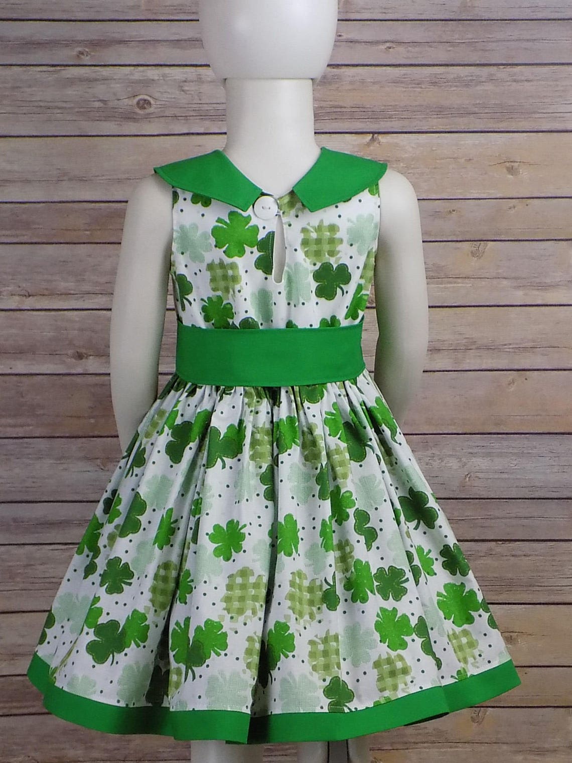 St Patricks Day Dress Girl Shamrock Patty Green Toddler | Etsy