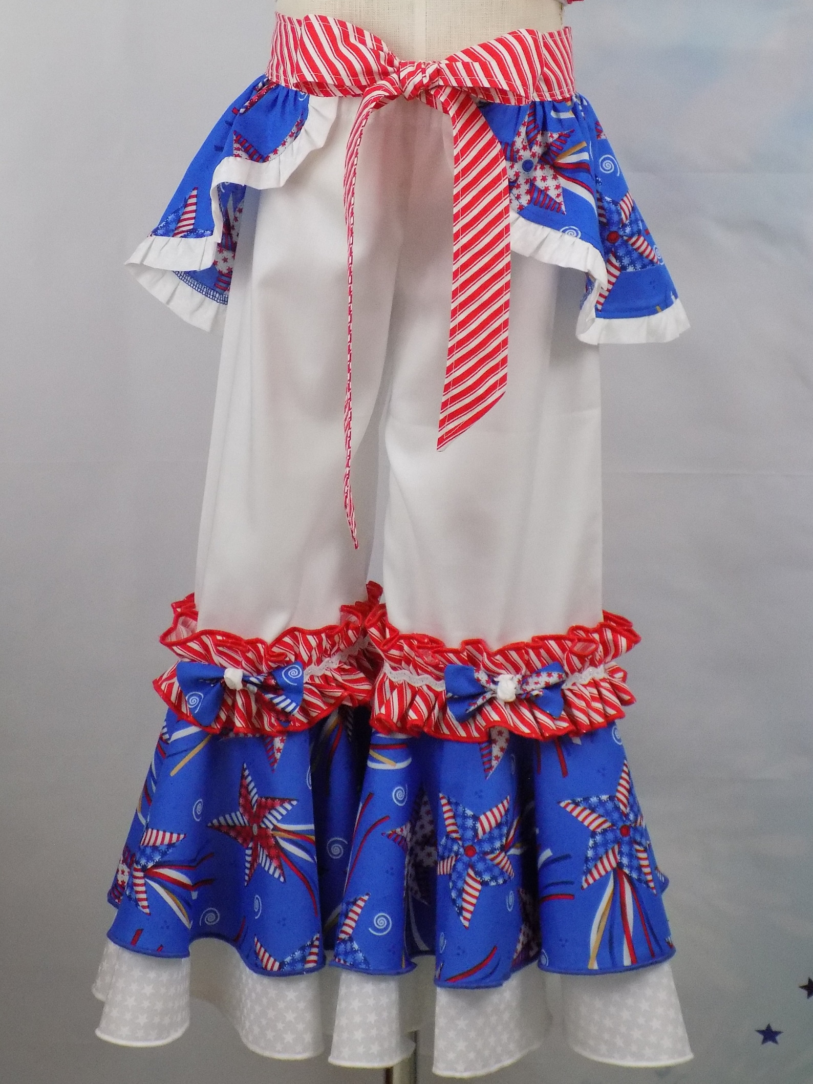 Patriotic Pageant Wear Girls 4th of July Outfit Red White | Etsy
