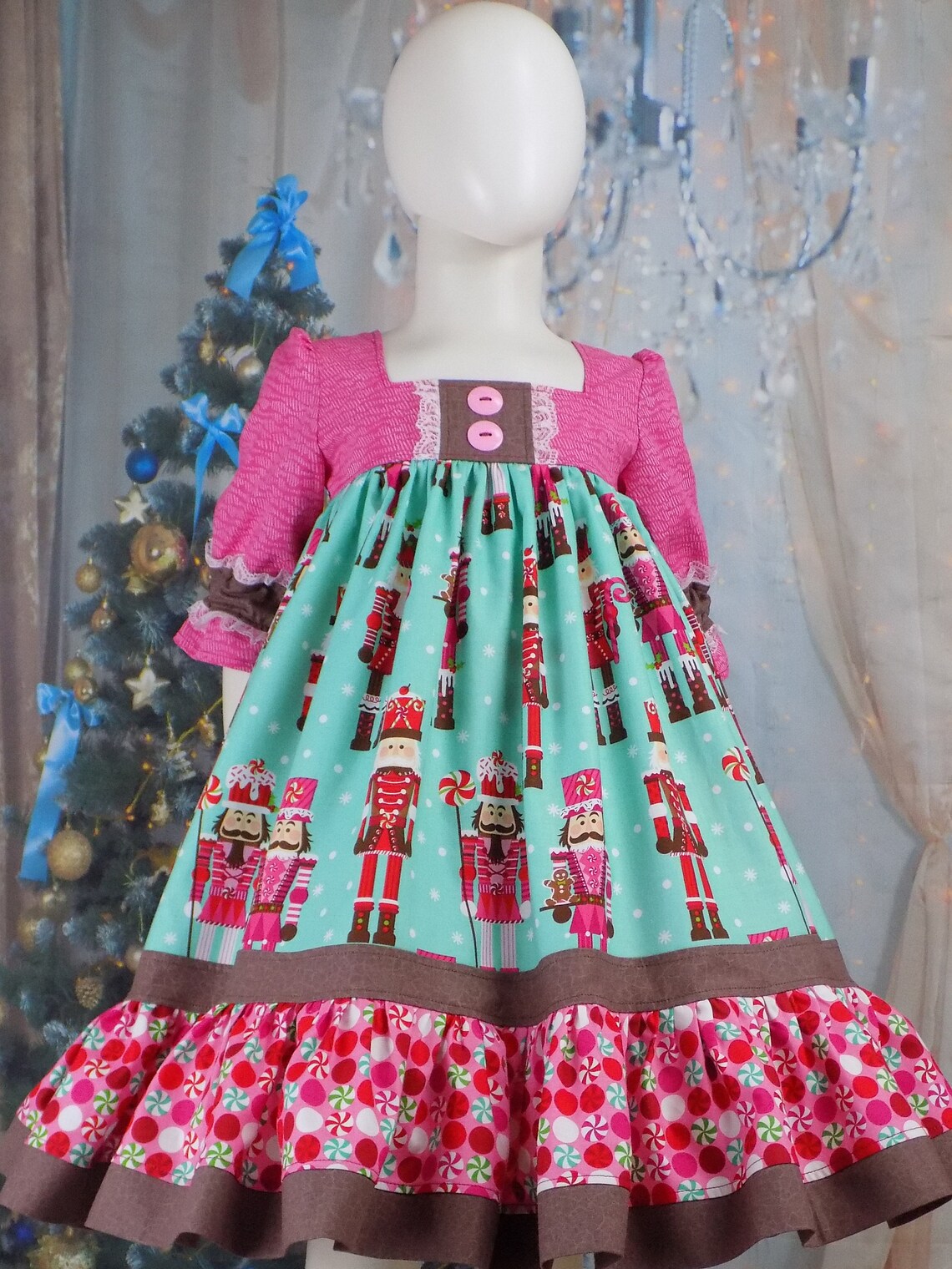 Nutcracker Dress Girls Christmas Dress Pink Mint Teal - Etsy