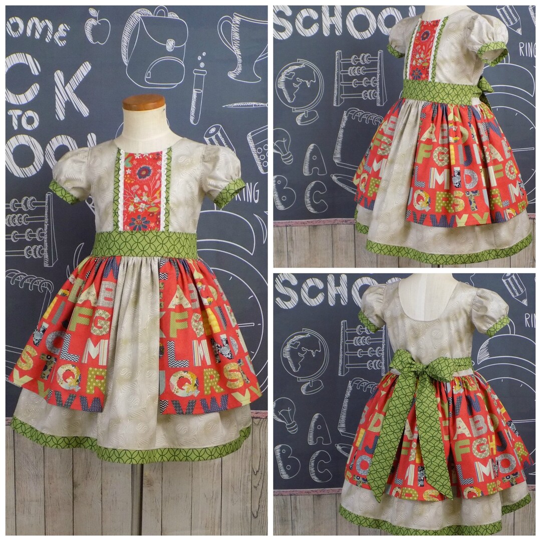 Back to School Dress, ABC, First Day, Alphabet, Girls, Kindergarten ...