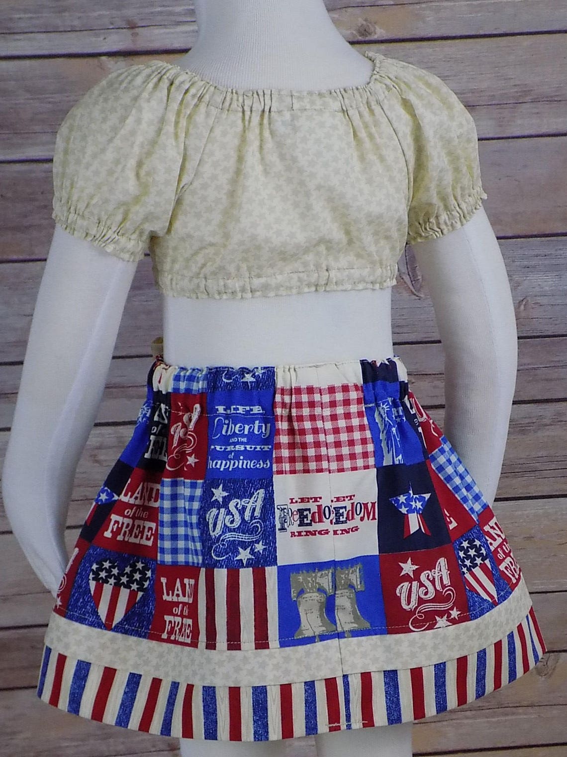 Girls, Patriotic Set, 4th July, Twirl, Skirt, Crop, Top, Outfit, Red ...