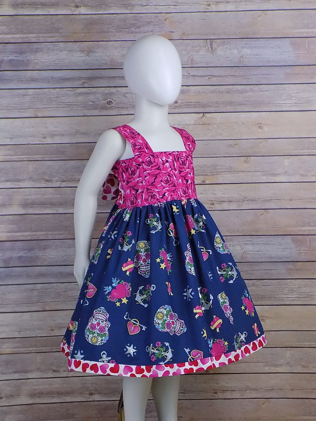 Girls Skull Dress, Pink Roses, Day of Dead, Sugar, Skeleton, Goth ...