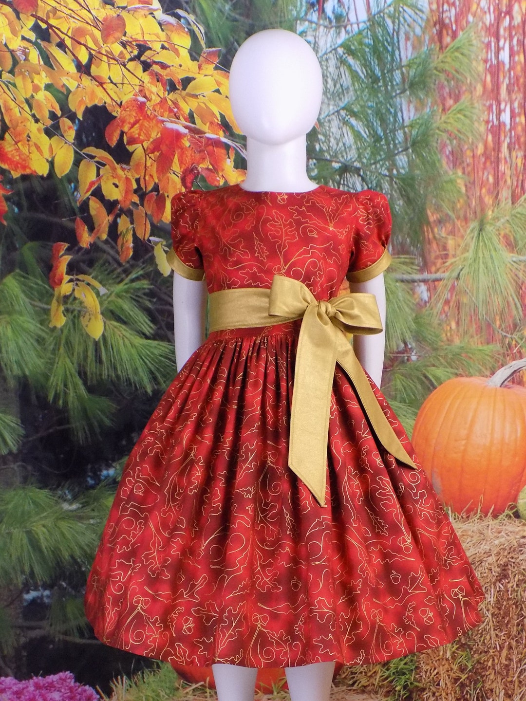 Autumn Dress, Girls, Fall Dress, Toddler, Thanksgiving Dress, Tween ...