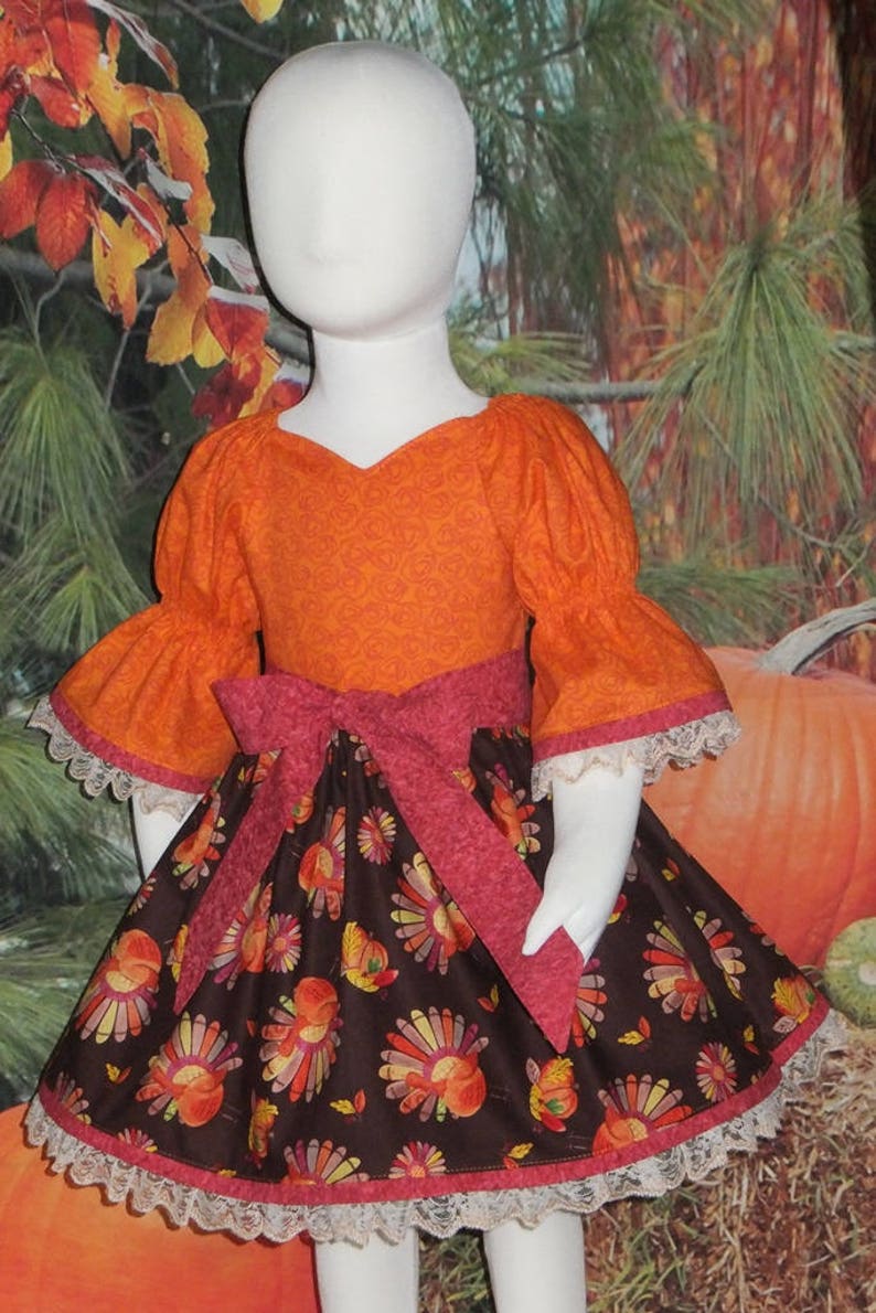 2T Girls Turkey Dress Thanksgiving Dress Ready to Ship - Etsy