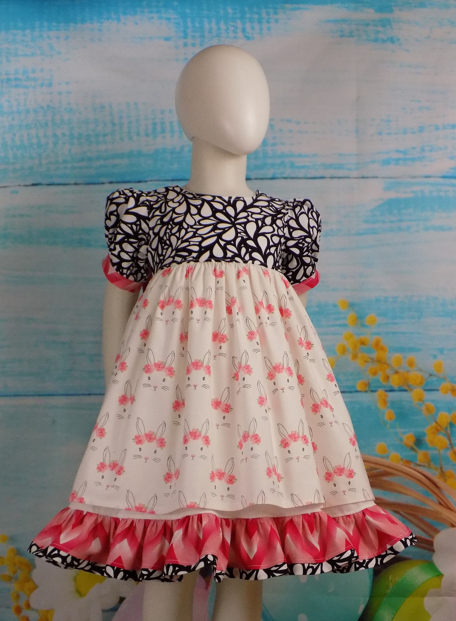 5T Girl Bunny Dress READY to SHIP Girls Easter Dress - Etsy