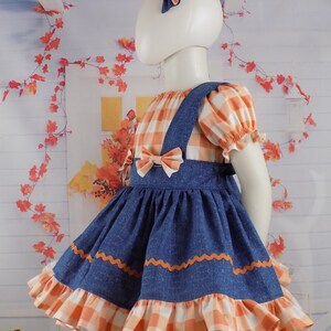 Orange Denim Pageant Wear, Fall Western Dress, Yam Festival, Halloween ...