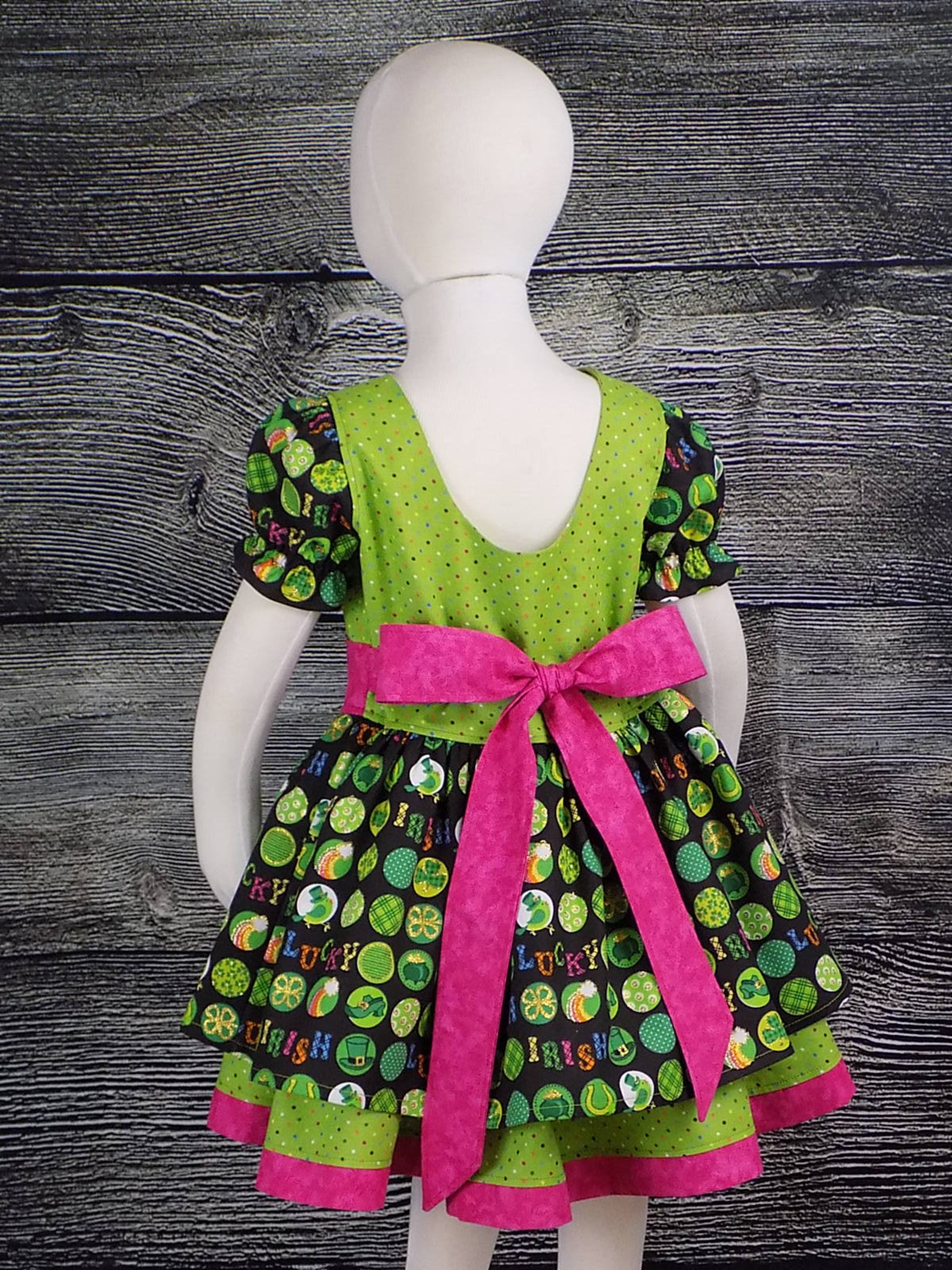 Lucky Irish Dress, Shamrock Dress, Girls, St Patricks Day Dress ...