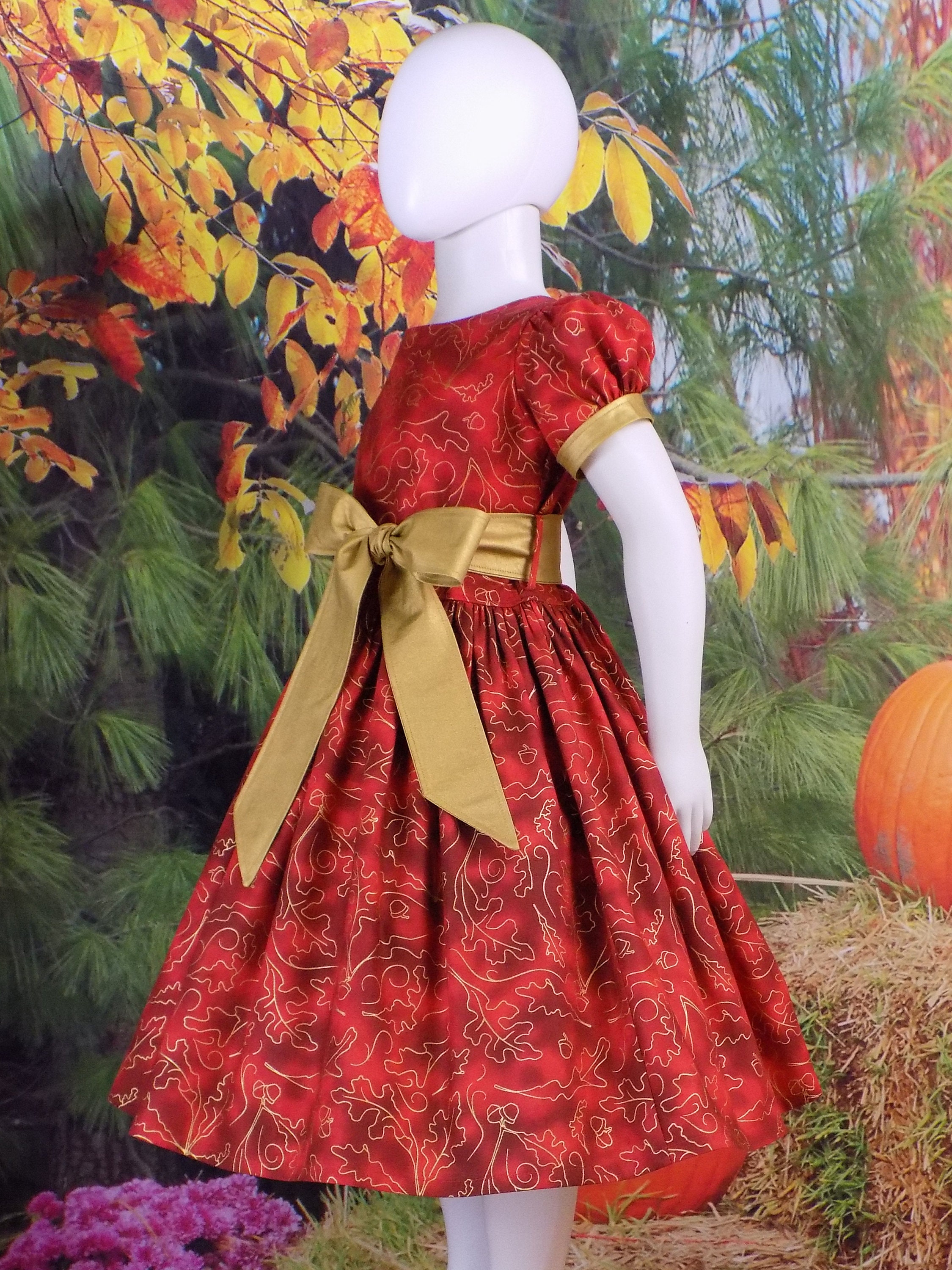 Autumn Dress, Girls, Fall Dress, Toddler, Thanksgiving Dress, Tween ...