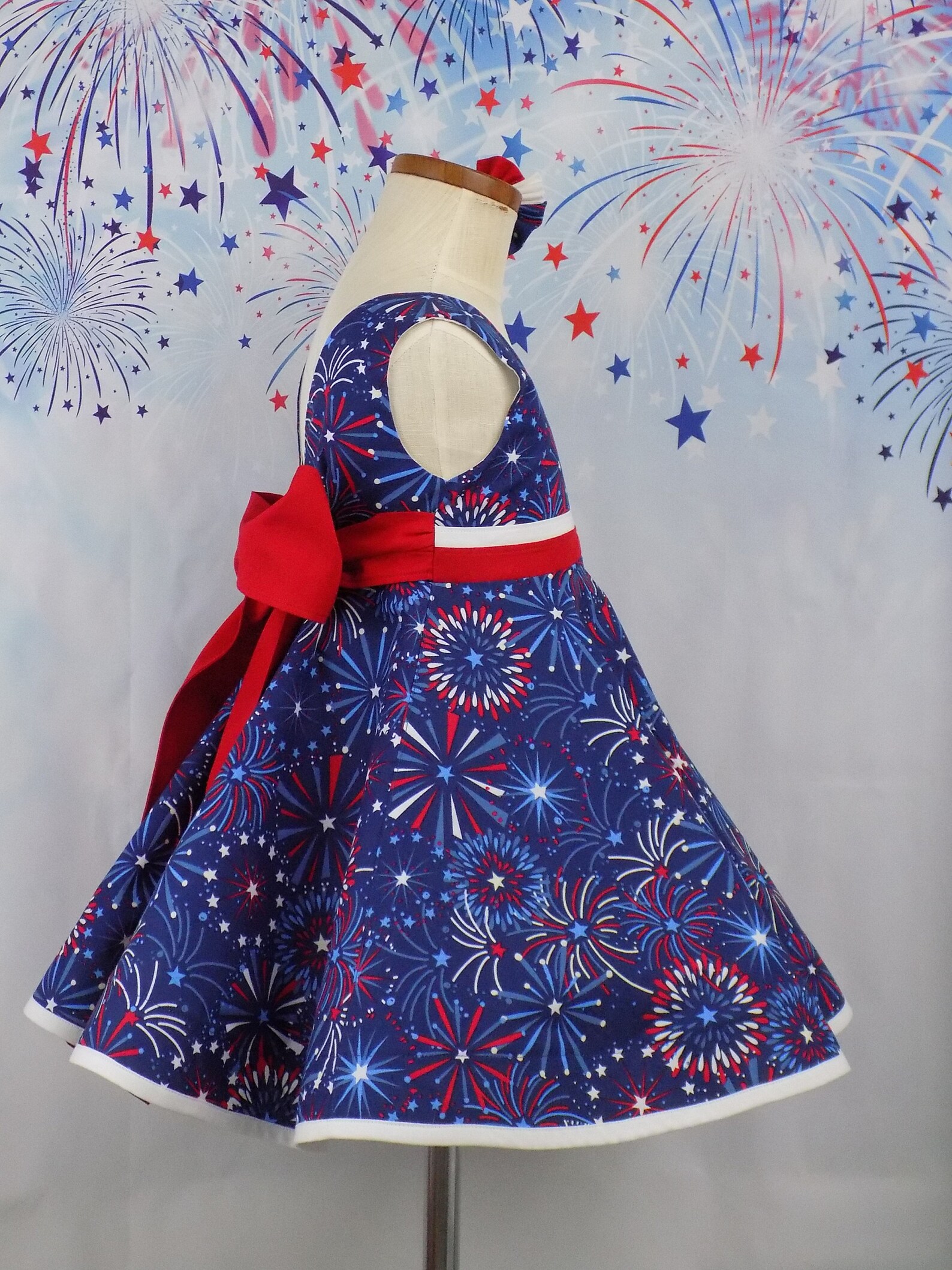 Fireworks, 4th July, Dress, Girls, Red White Blue, Festival, RWB ...