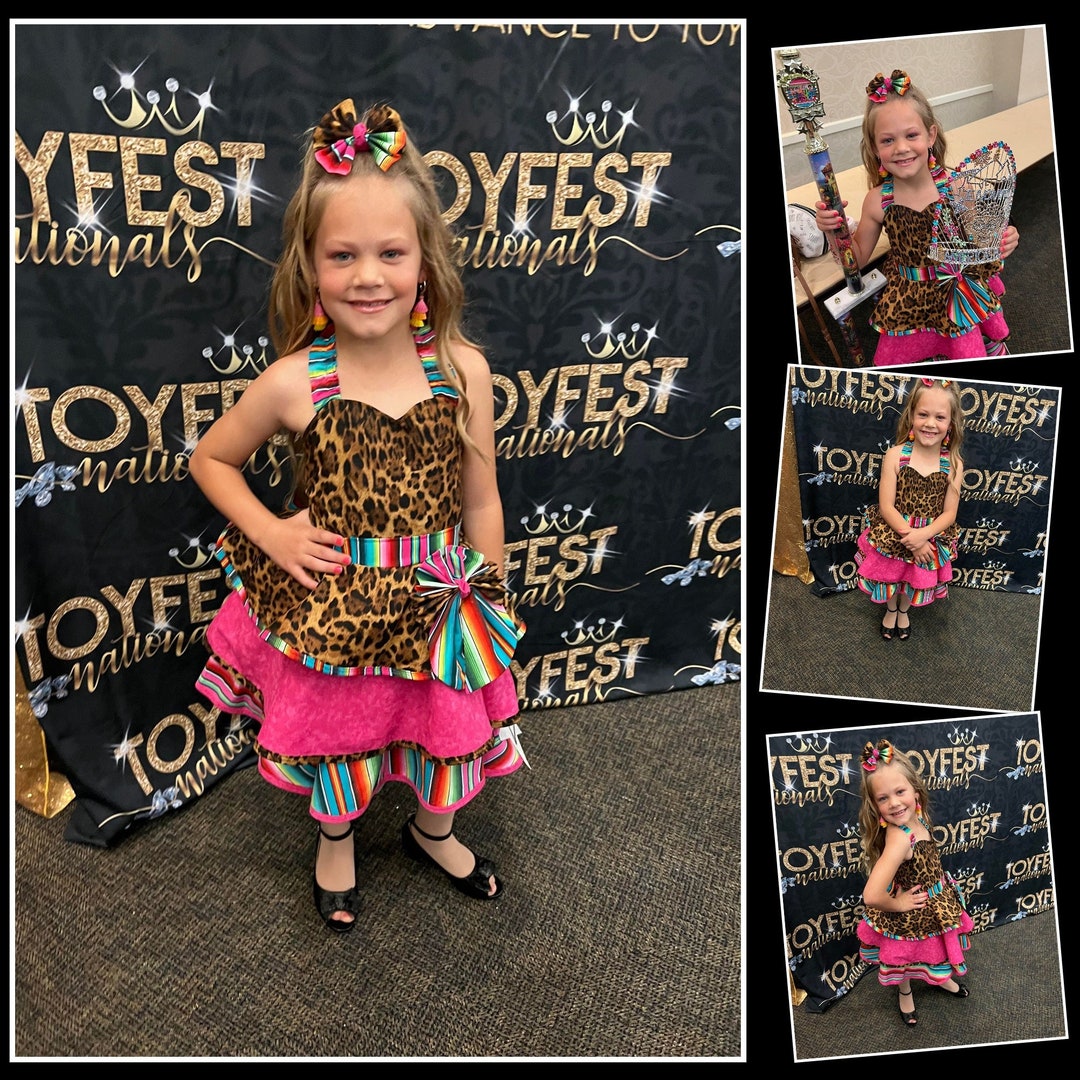 Cheetah Outfit, Jungle Birthday, Serape Dress, Wild Wear Set, Girl ...