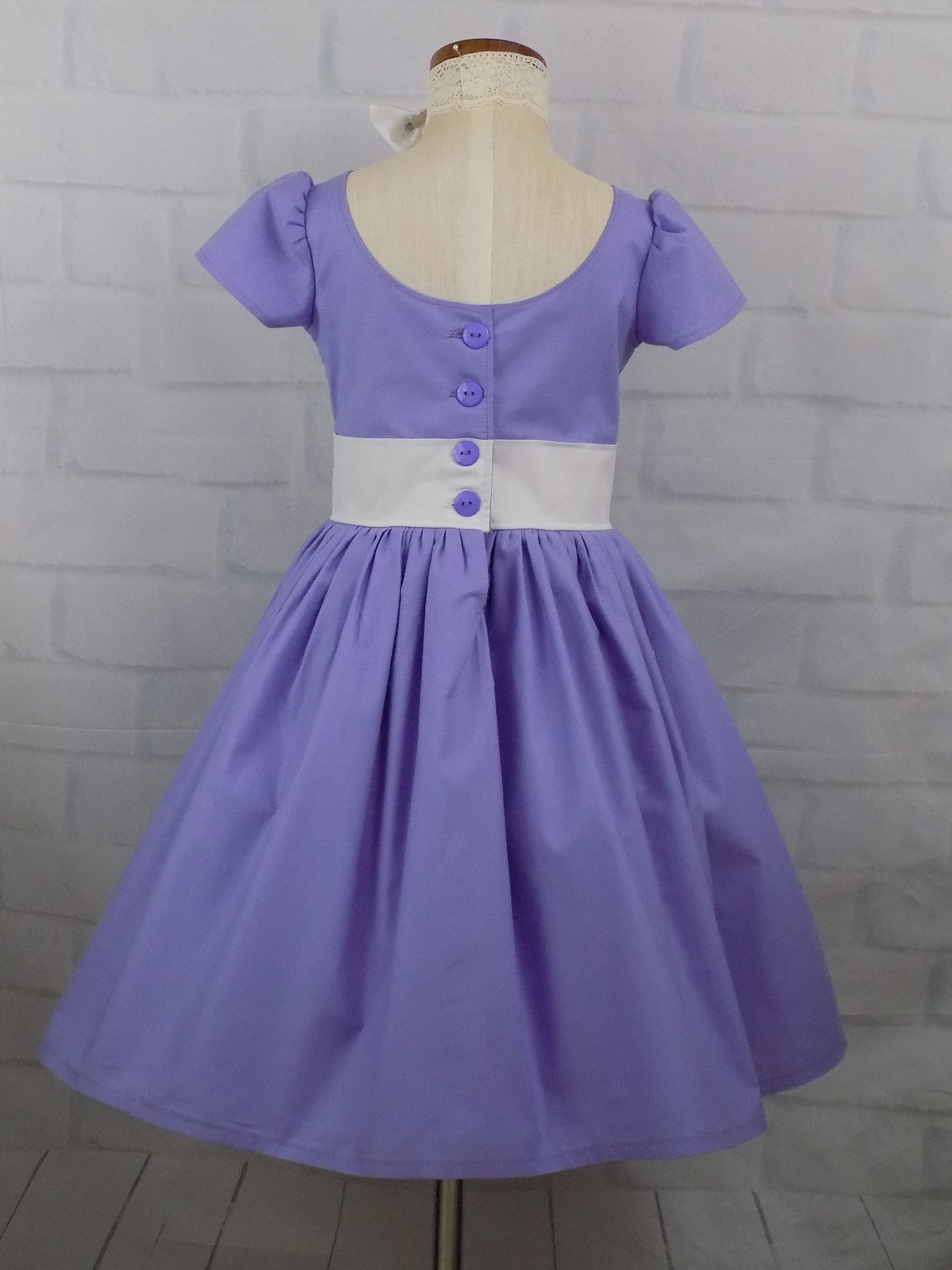 Interview Dress for Pageant, Girls Solid Color Cotton or Poly Cotton ...