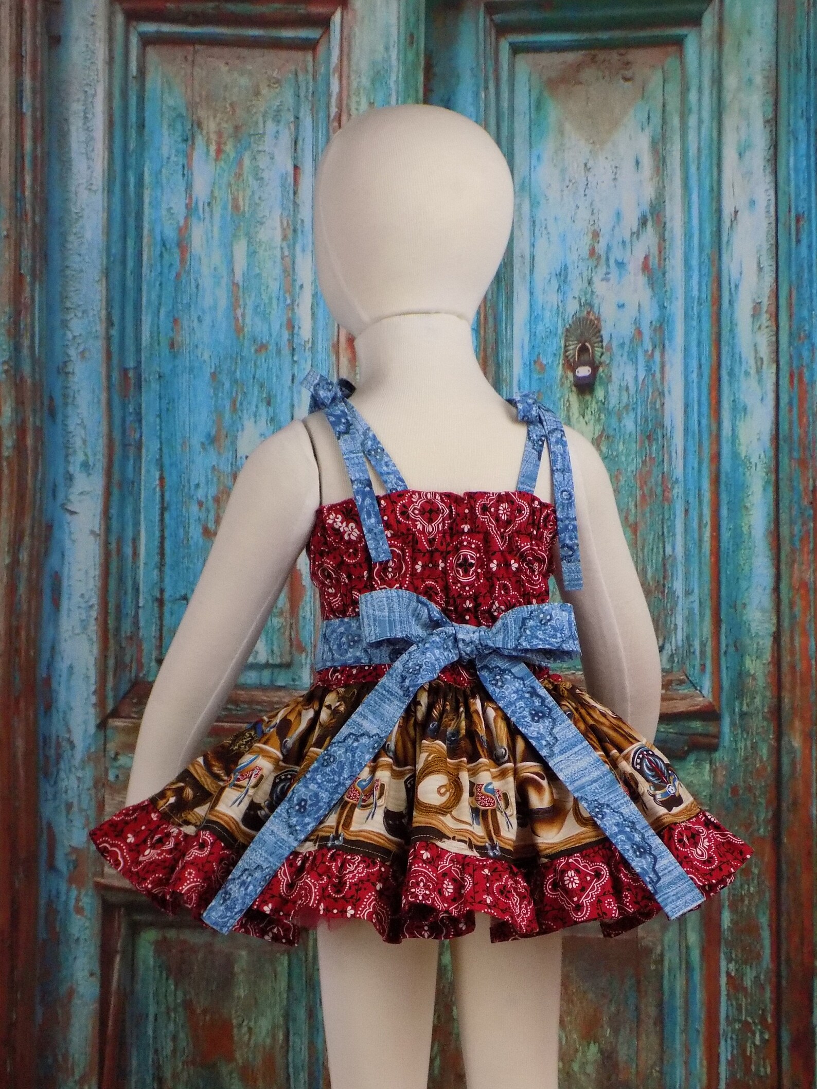 Girls Horse Dress Western Wear Cowboy Cowgirl Rodeo - Etsy