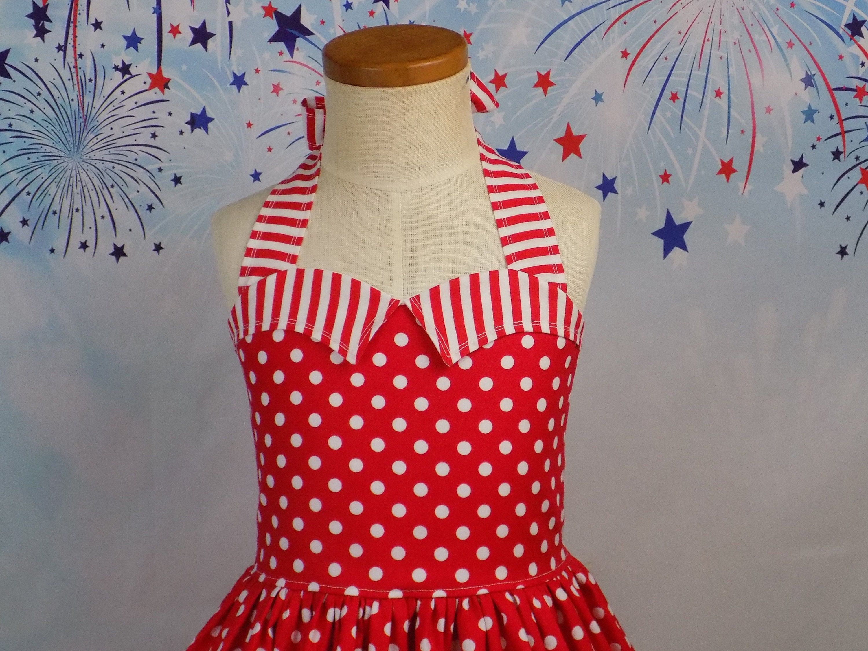 50s Dress 50s Outfit Red Pageant Wear Patriotic OOC | Etsy