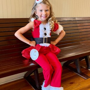 Christmas Pageant Wear Red Jumpsuit Fur, Winter Outfit, Character ...