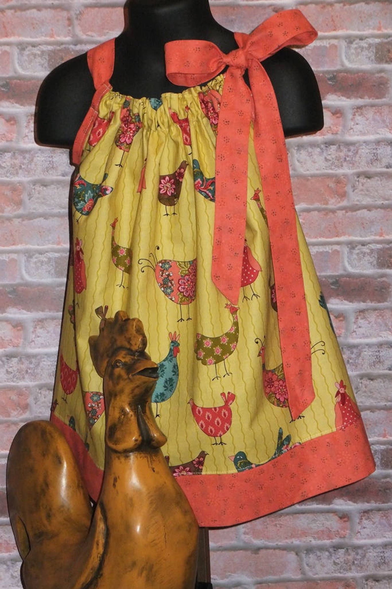 Girl Chicken Dress, Rooster, Toddler, Pillowcase Dress, Birthday ...