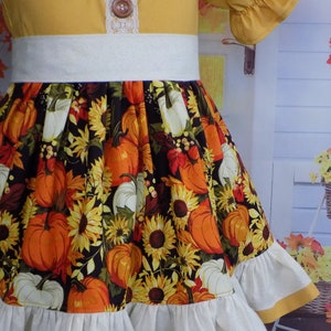 Girls Fall Dress, Sunflower Dress, Pumpkin Dress, Toddler, Baby, Teens ...