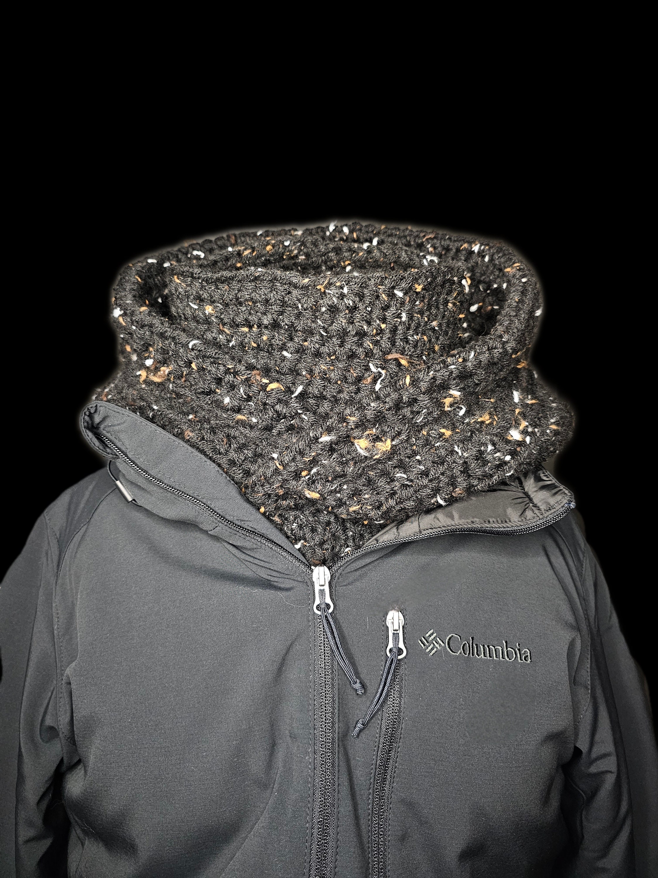 Matrixx Hood black Tweed, Tik Tok Viral, Crochet, Convertable Hooded ...