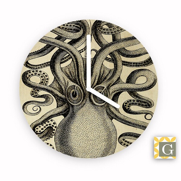 Octopus Wall Clock - Etsy