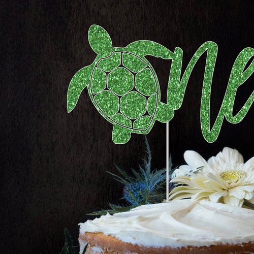 One Turtle Cake Topper Turtle Birthday Ocean Themed - Etsy