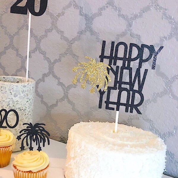 New Year Cake Topper - Etsy