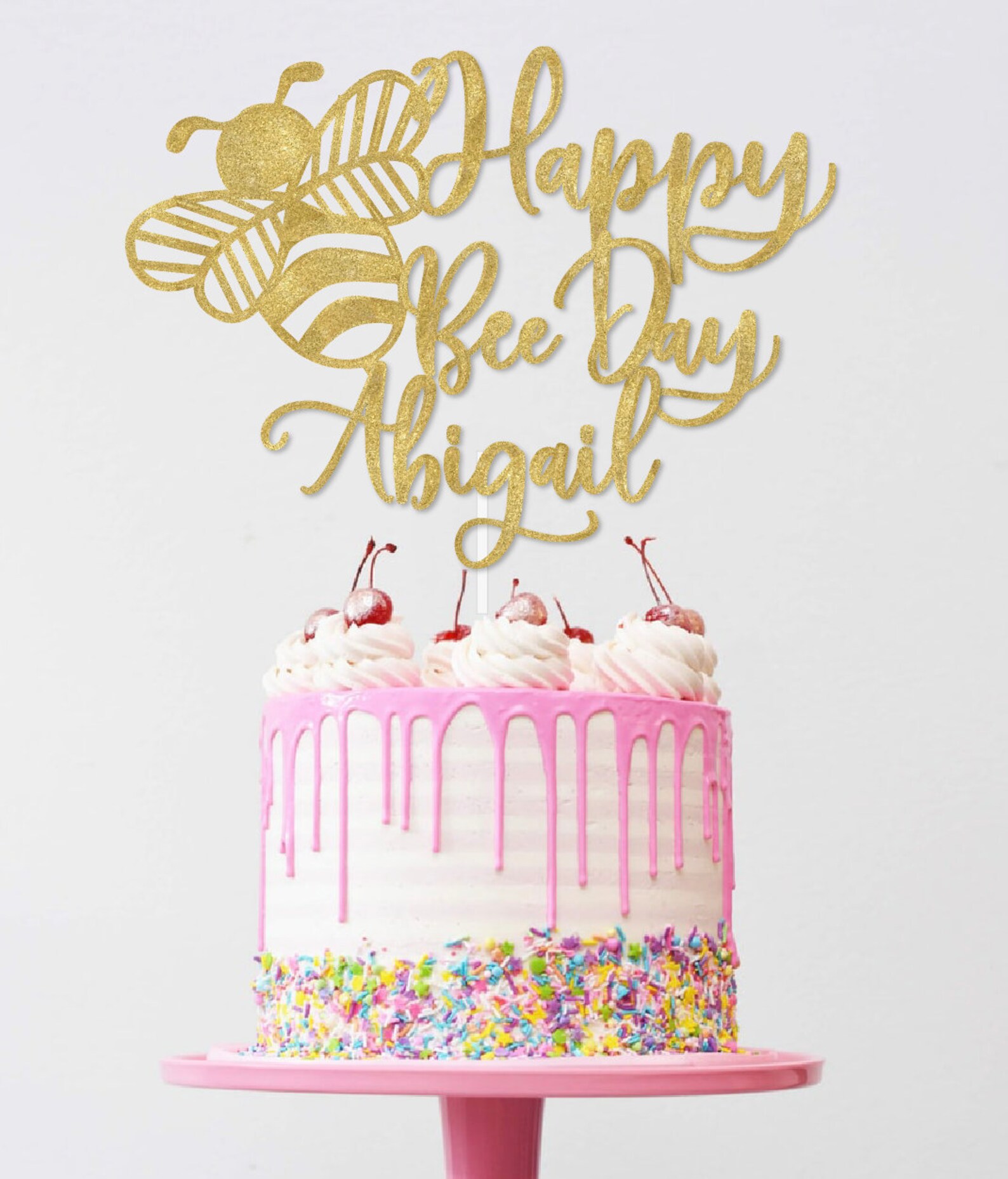 Bee Birthday Cake Topper Personalized Bumble Bee Cake Topper - Etsy