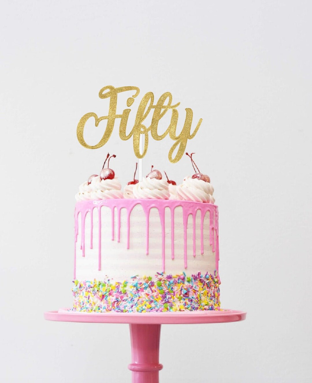 Fifty Cake Topper 50th Birthday Cake Topper 50th Birthday - Etsy