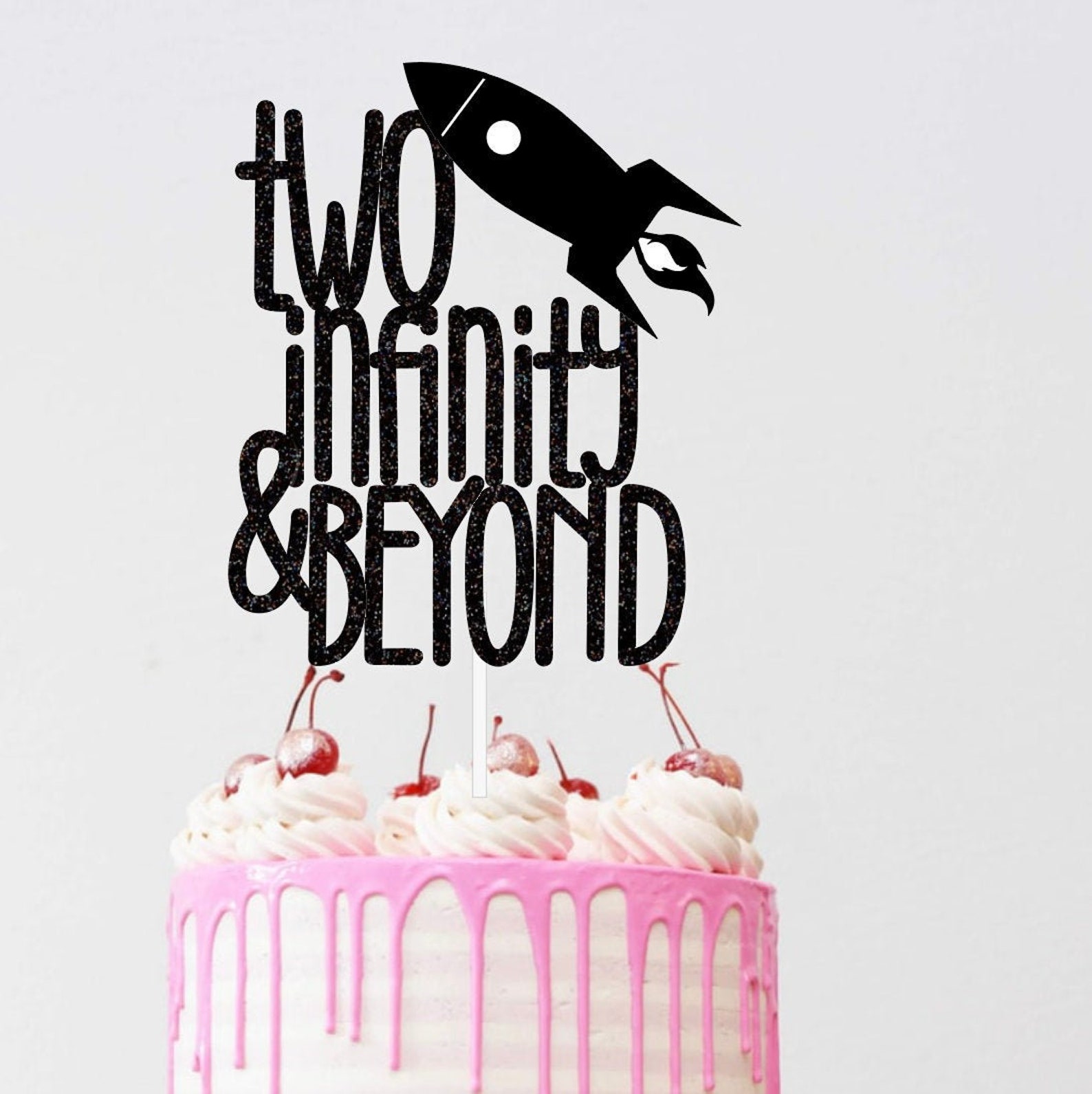 Two Infinity & Beyond Cake Topper | 2nd Birthday, Space Theme - Etsy