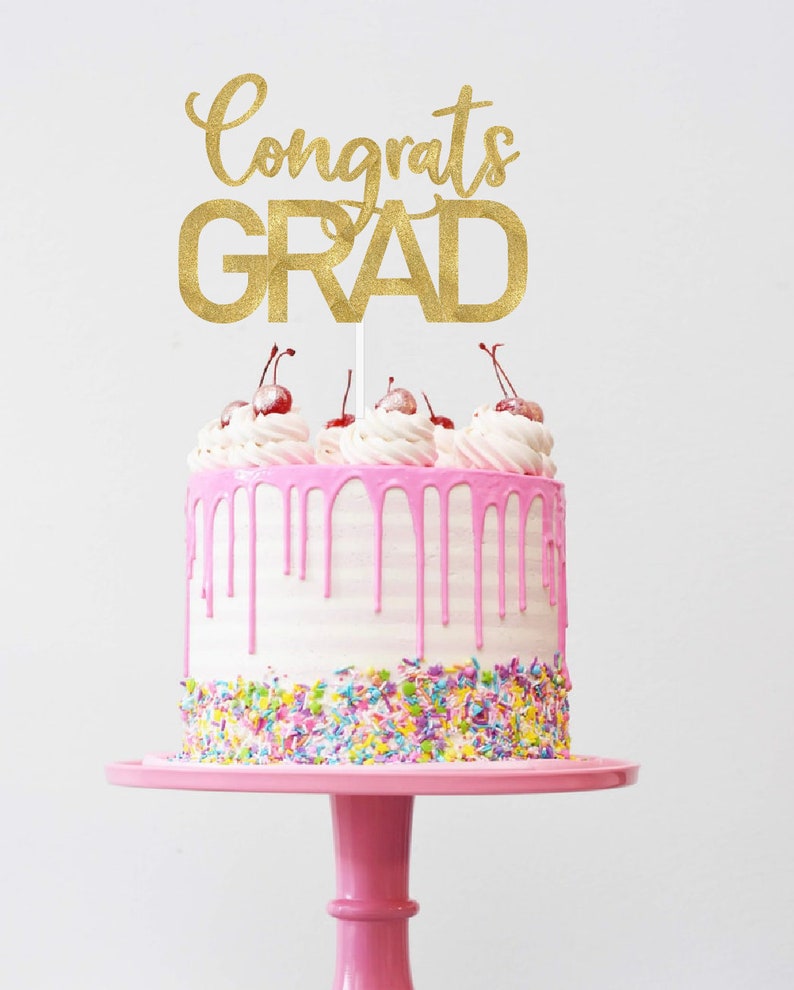 Congrats Grad Graduation Cake Topper Graduation Cake Topper | Etsy