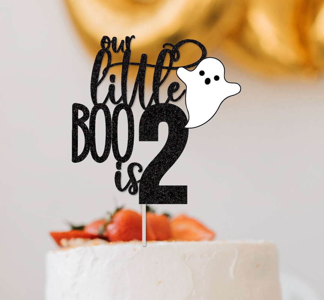Our Little Boo is 2 Cake Topper Halloween Birthday Cake Topper Boo I'm ...