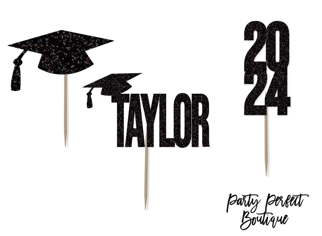 Graduation Cupcake Toppers Graduation Party Class of 2024 Personalized ...