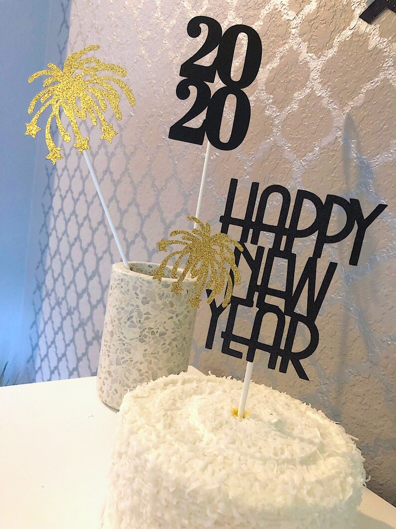 Happy New Year Cake Topper. New Years Eve Decorations. New - Etsy
