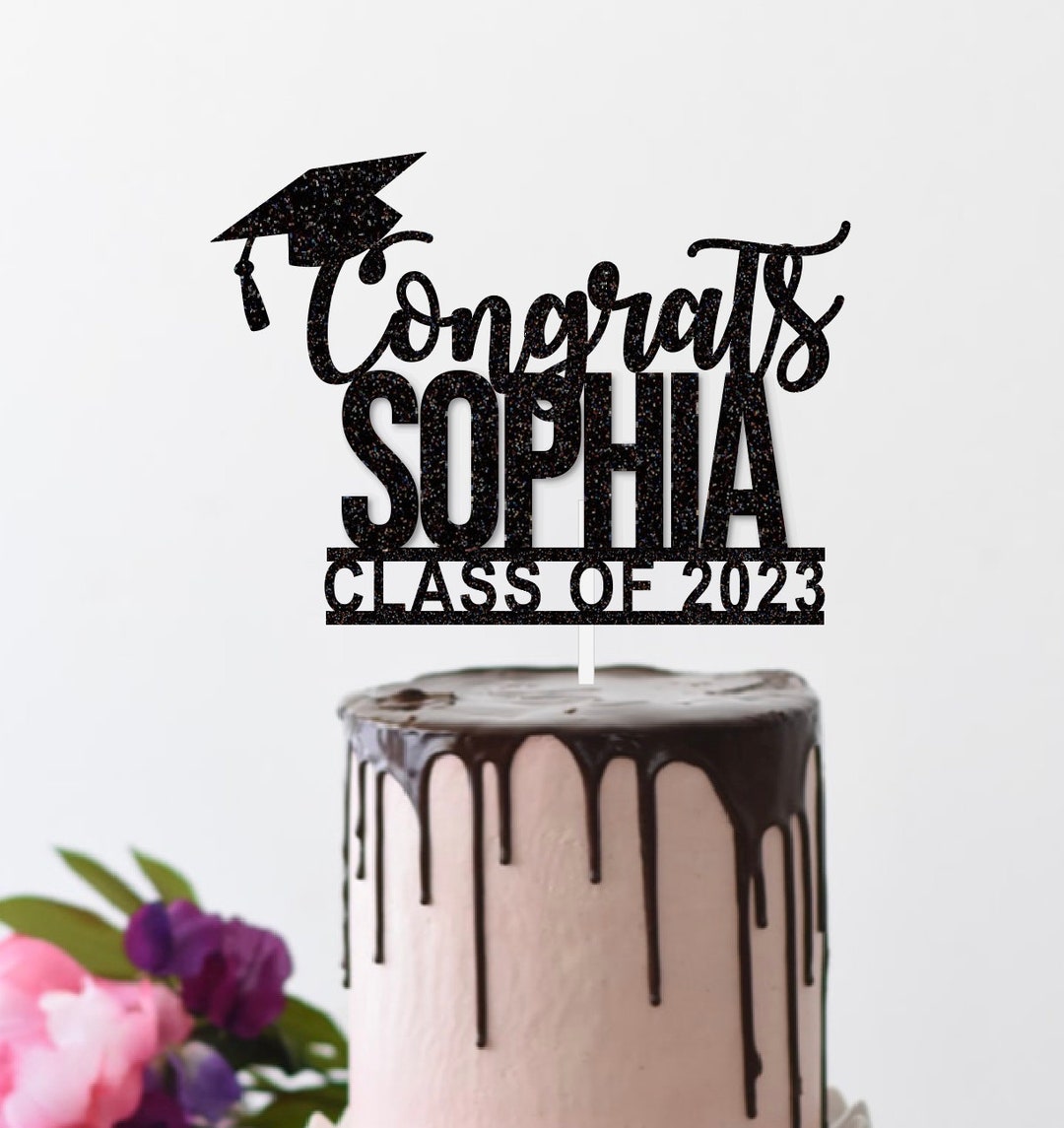 Graduation Cake Topper Personalized Graduation Cake Topper Graduation ...