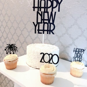 New Year Eve Cupcake Topper Set. Happy New Year Cupcake Topper. 2023 ...