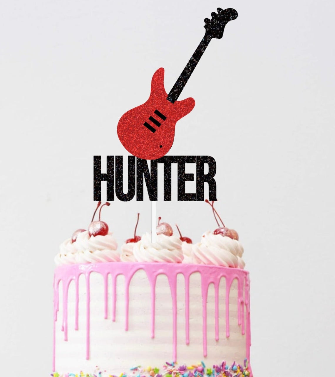 Rocker Birthday Cake Topper Personalized Guitar Cake Topper - Etsy