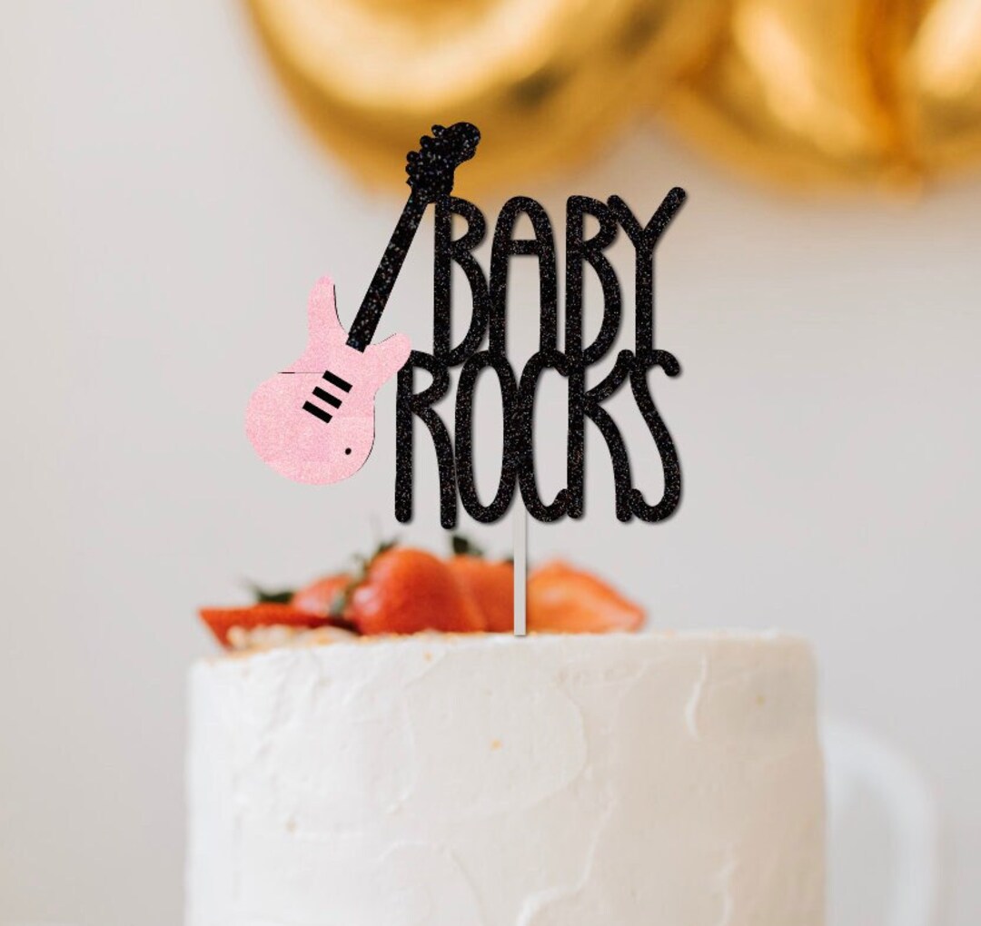 Baby Rocks Cake Topper Rock N Roll Baby Shower Cake Topper - Etsy